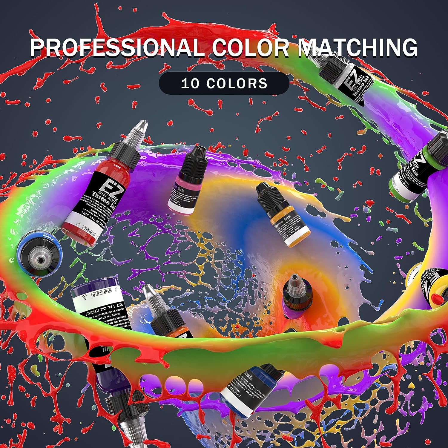 Dagger V3 Complete Tattoo Gun Kit with 8 Ink Color Set – EZTAT2