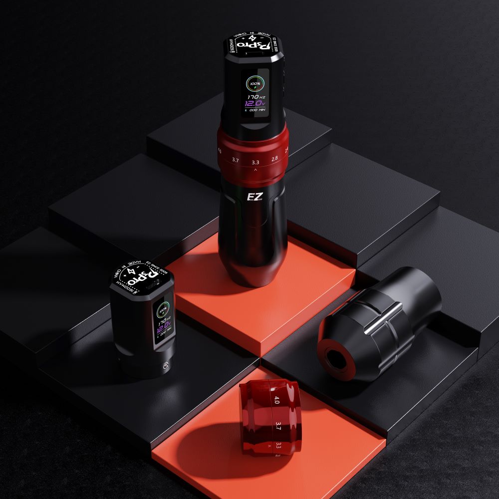EZ P3 Pro Wireless Tattoo Machine Battery Pen Adjustable Stroke Length ...
